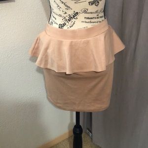 Forever 21 | Skirts | Beige Color Pencil Skirt With Ruffle Size Medium ...